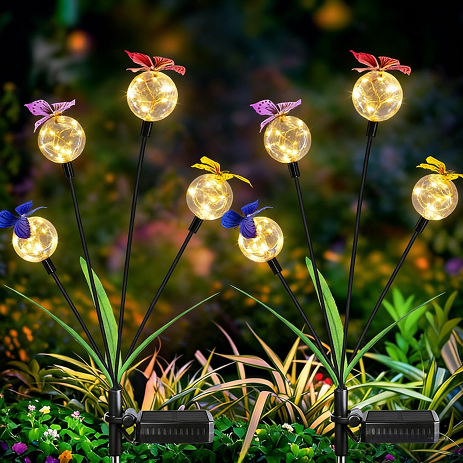 Solar Butterfly Garden Lights | Outdoor Solar Powered Bobble Ball ...