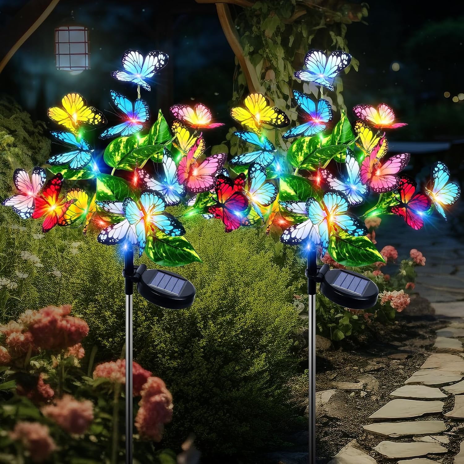 Solar Butterfly Lights - Outdoor Swaying Butterfly Light, Swaying in ...