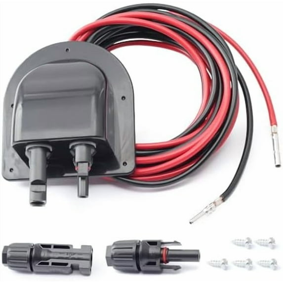 Solar Cable Entry Gland with 10Ft 10AWG Extension Cord, RV Roof ...