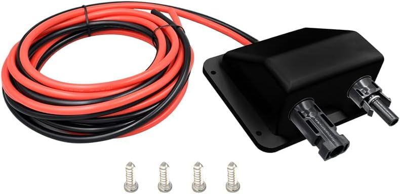 Solar Cable Entry Gland with 10ft 10awg Cable, UV Resistance Dual Cable ...