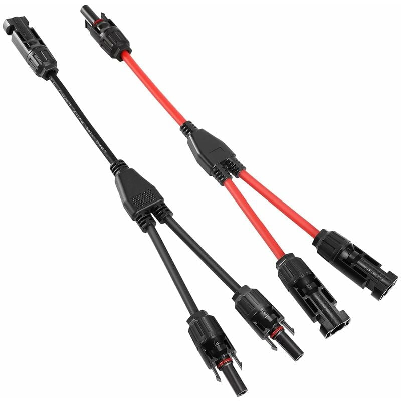 Solar Cable Y Splitter 1 Pair Solar Panel Cable Male Female Connector ...