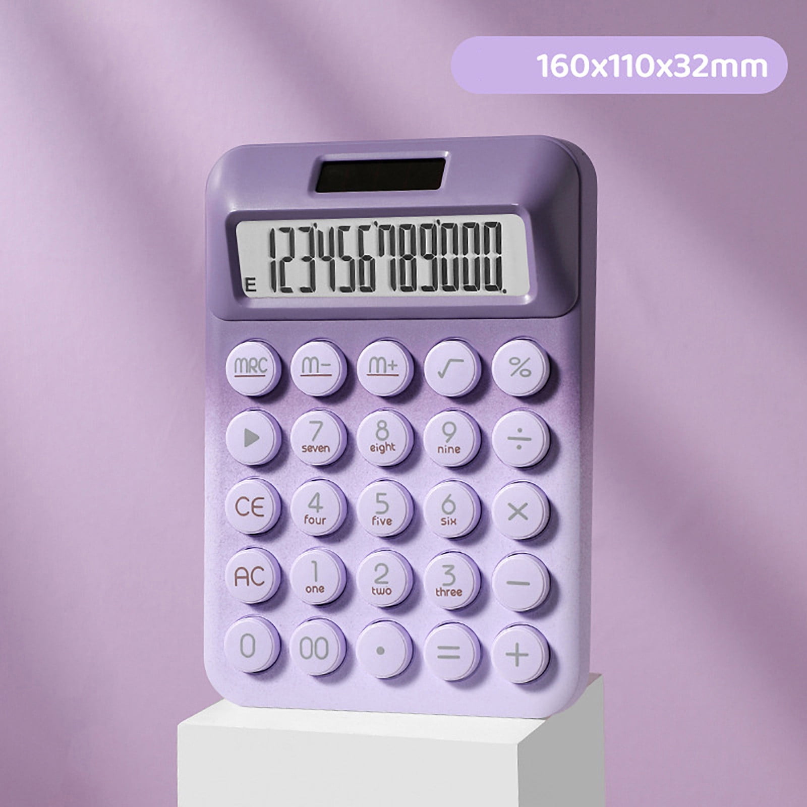 Solar Calculator 12-Digit Display | High-Color Dopamine Design | Dual ...