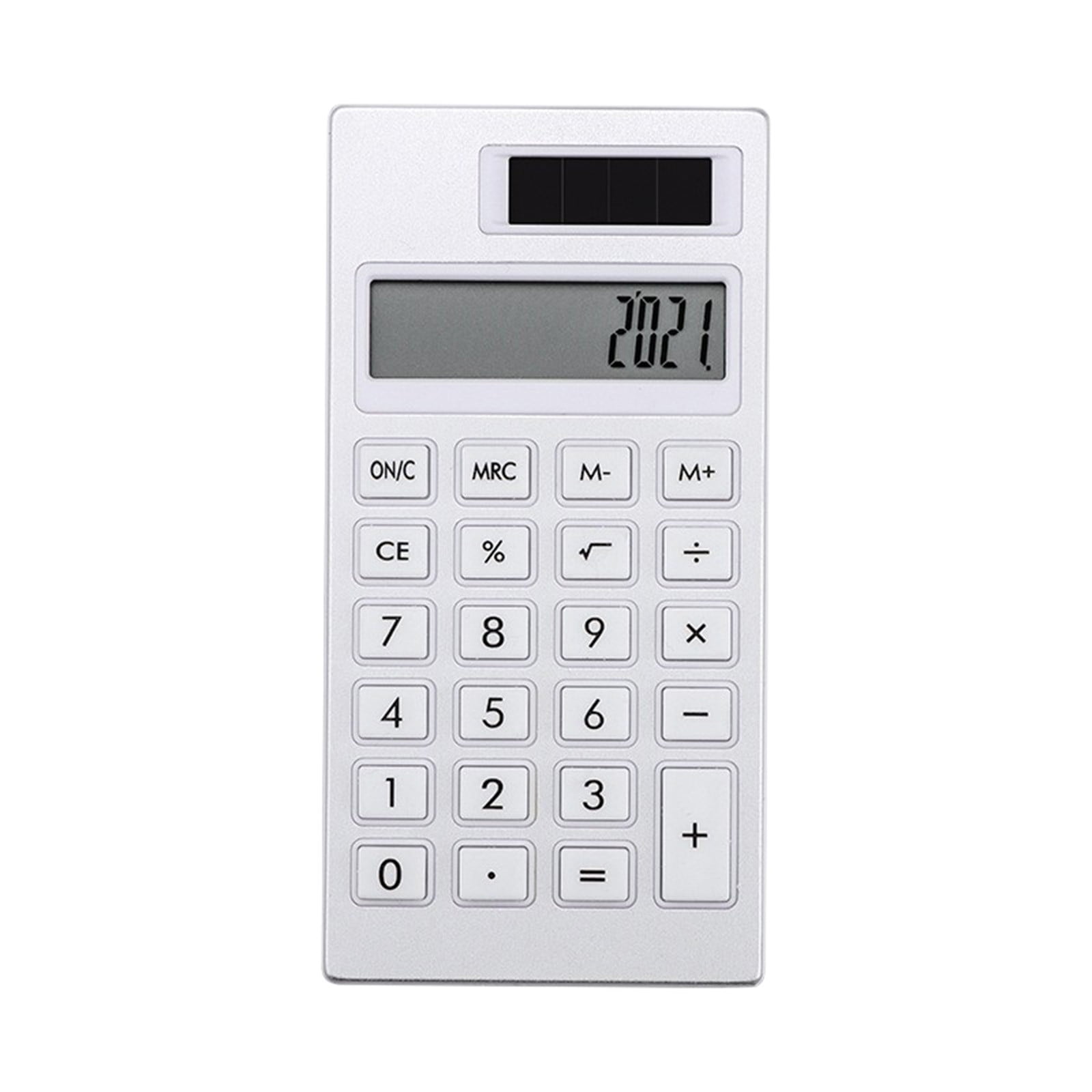 Solar Calculator 12-Digit with Aluminum Alloy Body, Portable Mini ...