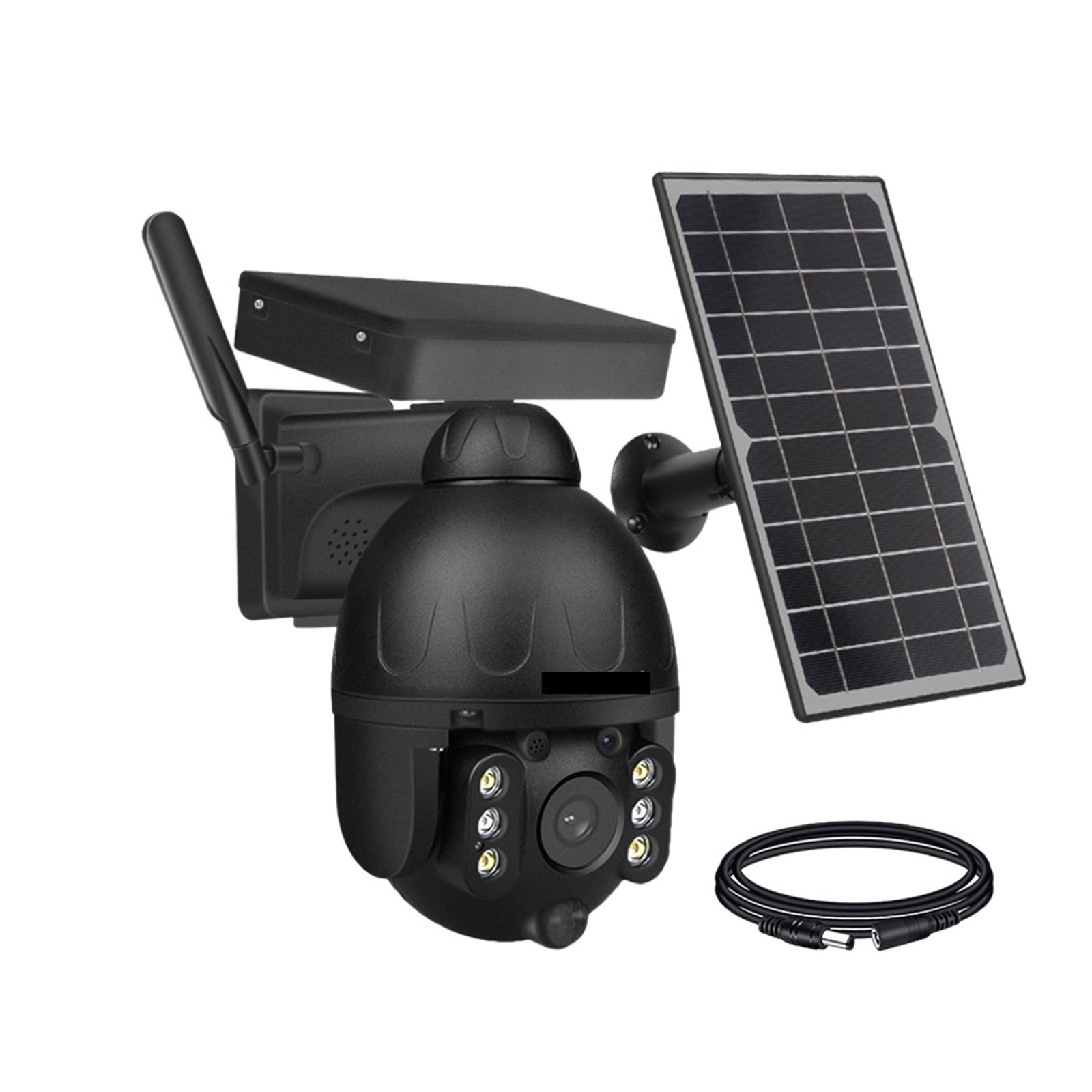 Solar Camera 5MP Outdoor Wireless 4X Zoom 7.8W Solar Panles Surveillance Battery Camera Black ...