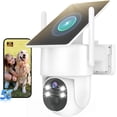 Solar Camera Outdoor, Cameras for , 4MP 360? Camera with Dual Band WiFi ...