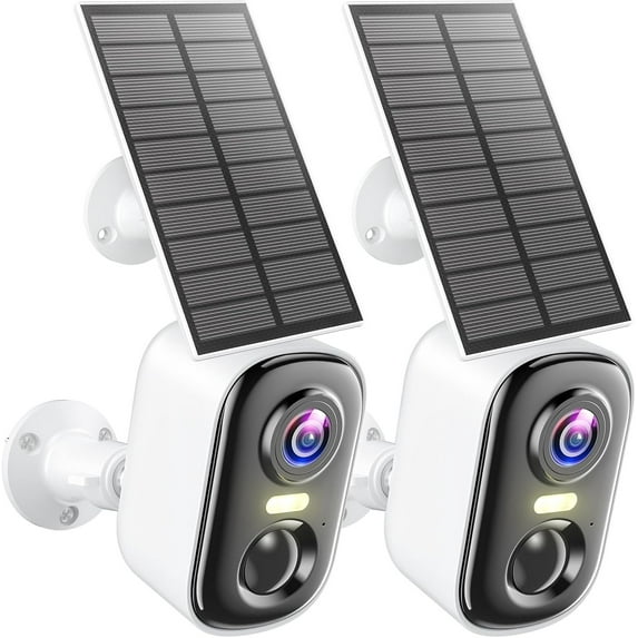 Solar Camera Outdoor , WiFi Cameras for with Solar Panel, Spotlight ...