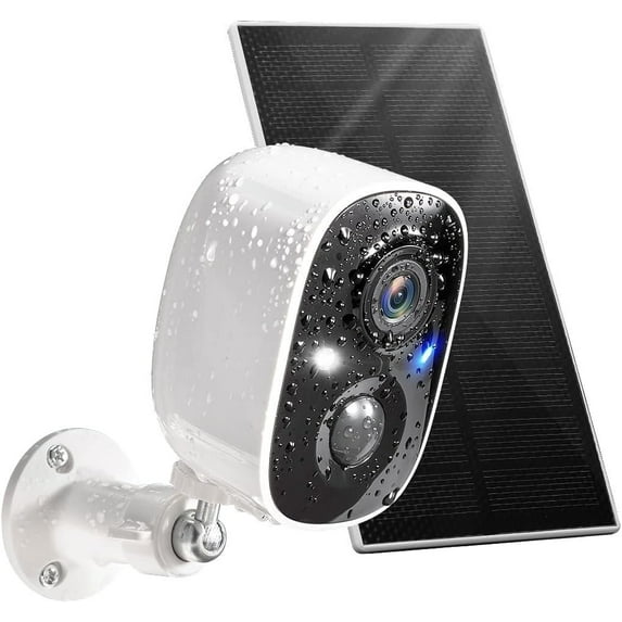 Solar Camera Outdoor, with Solar Panel Color Night Vision Motion ...