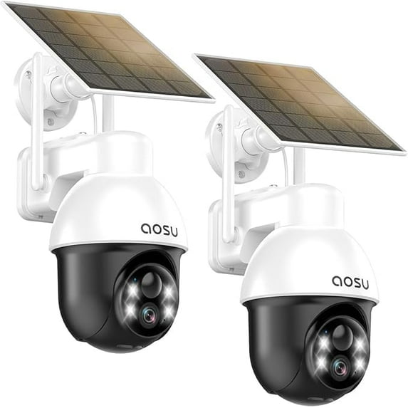 Solar Camera Security Outdoor - Cameras Wireless with 360° Panoramic ...