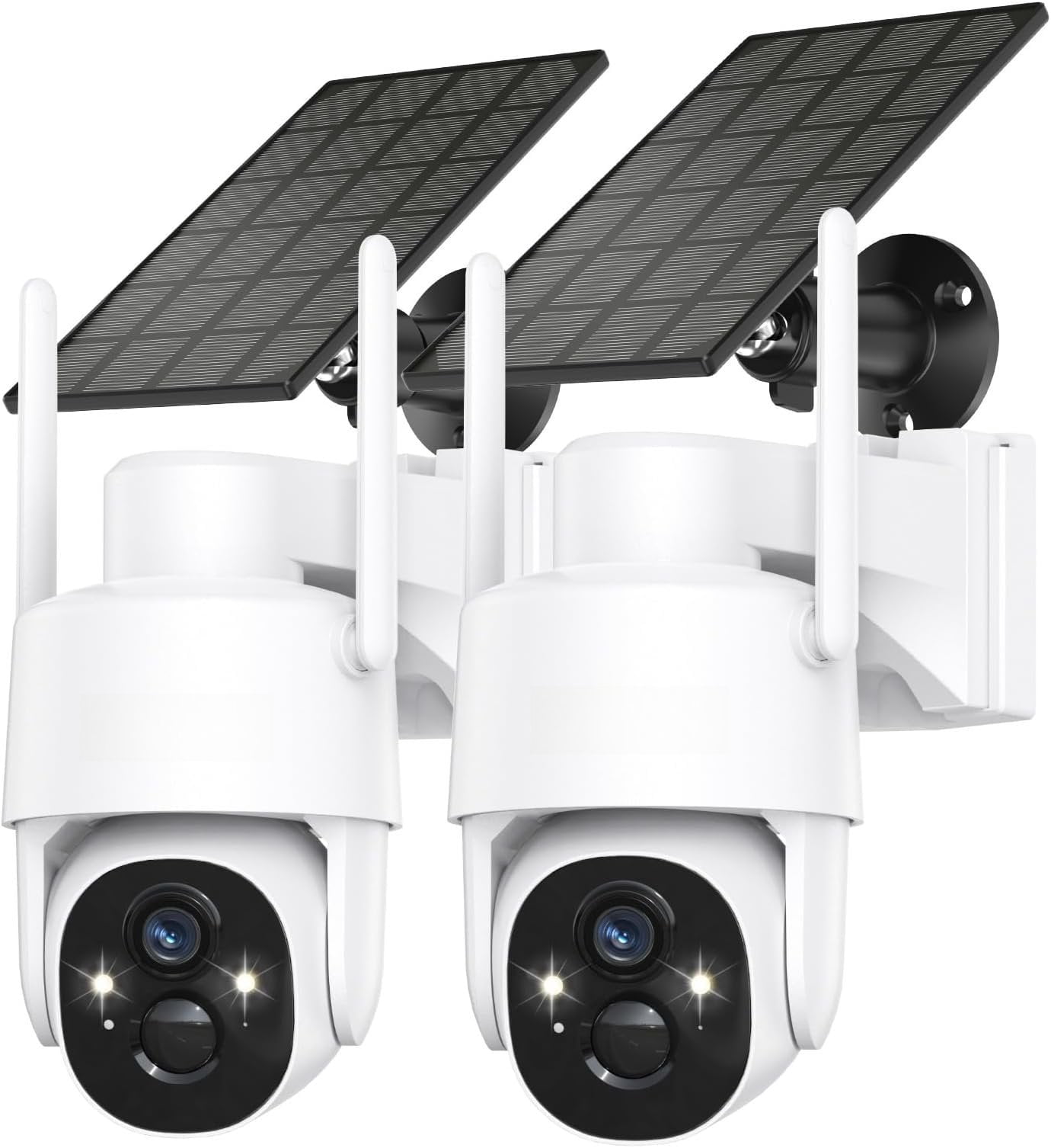 Solar Cameras Outdoor,360? View with Spotlight Color Night Vision, WiFi ...