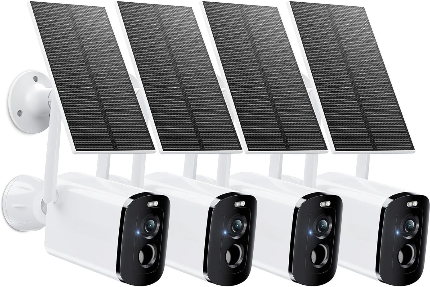 Solar Cameras Outdoor - 4 Packs, Camera for with Color Night Vision, 2 ...