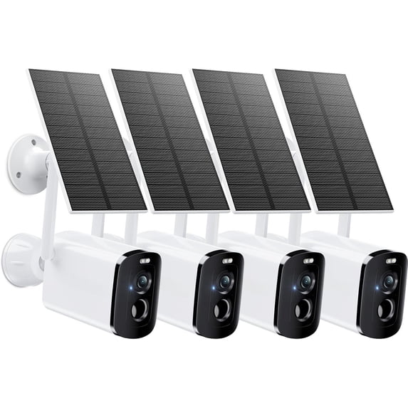 Solar Cameras Outdoor - 4 Packs, Camera for with Color Night Vision, 2 ...