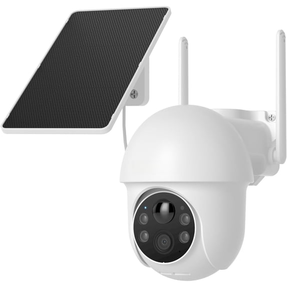 Solar Cameras Outdoor, 4MP 360? View Outdoor Camera, Night Vision with ...