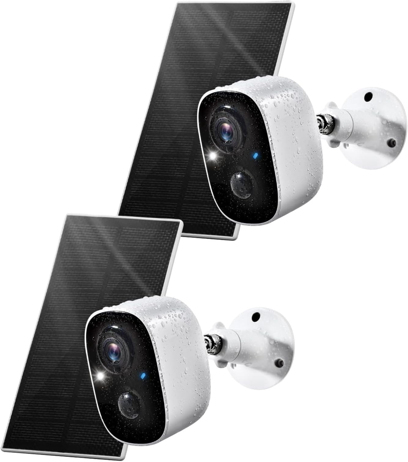 Solar Cameras Outdoor, Night Vision AI Motion Detection 2-Way Talk WiFi ...