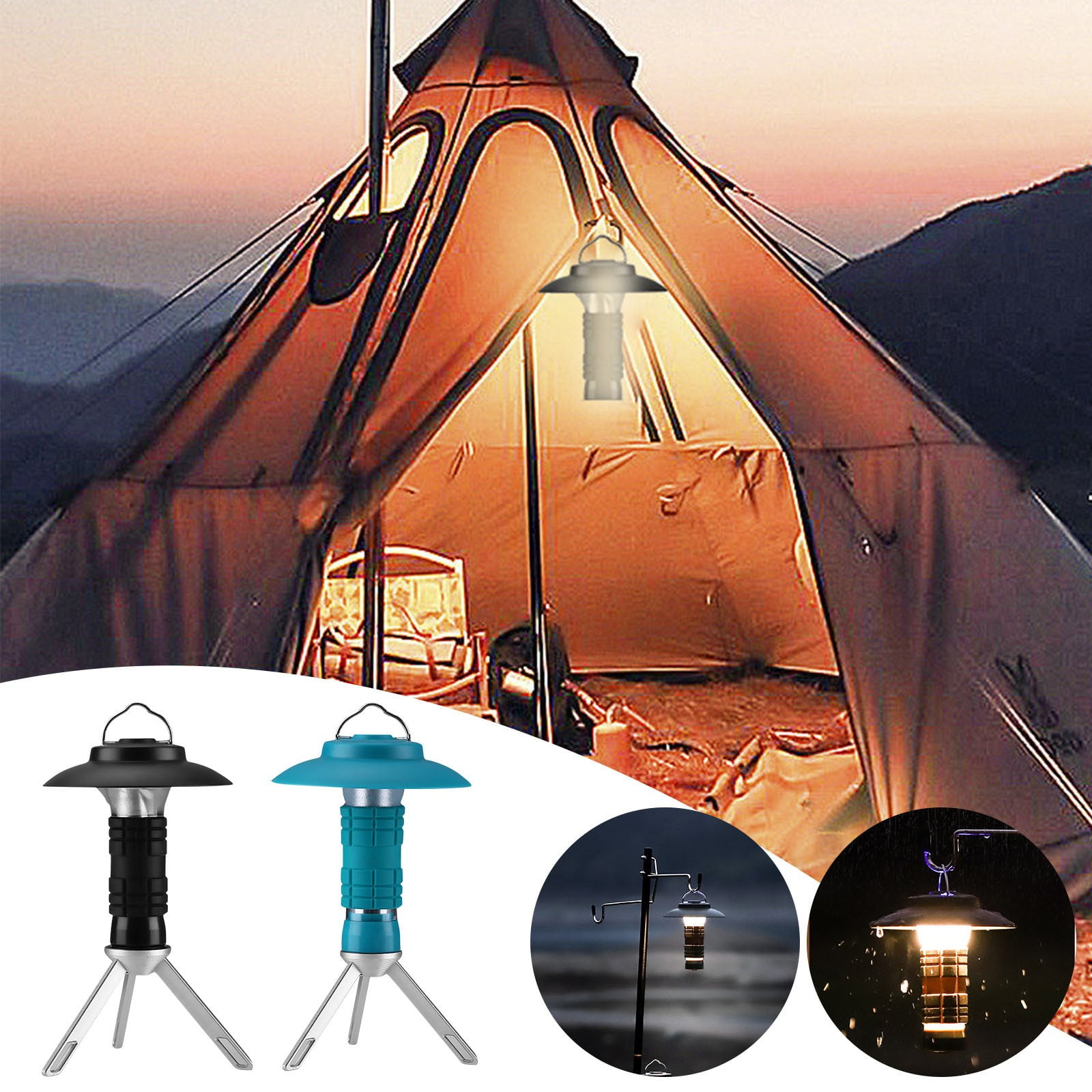 Solar Camping Lantern with Usb Charging, Portable Led Emergency Light ...