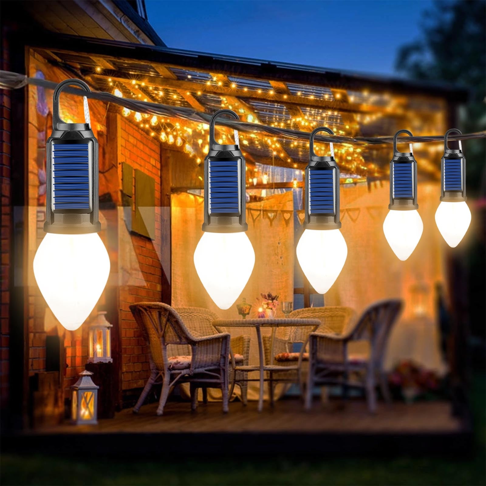 Solar Camping Light | Portable LED Warm Light Bulb | Rechargeable ...