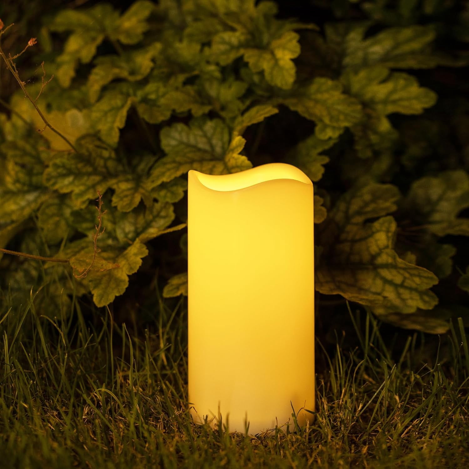 Solar Candles Outdoor Waterproof, 3" x 6" Ivory White Flameless Candles ...