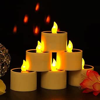 Solar Candles Outdoor Waterproof - Solar Tea Lights Rechargeable ...