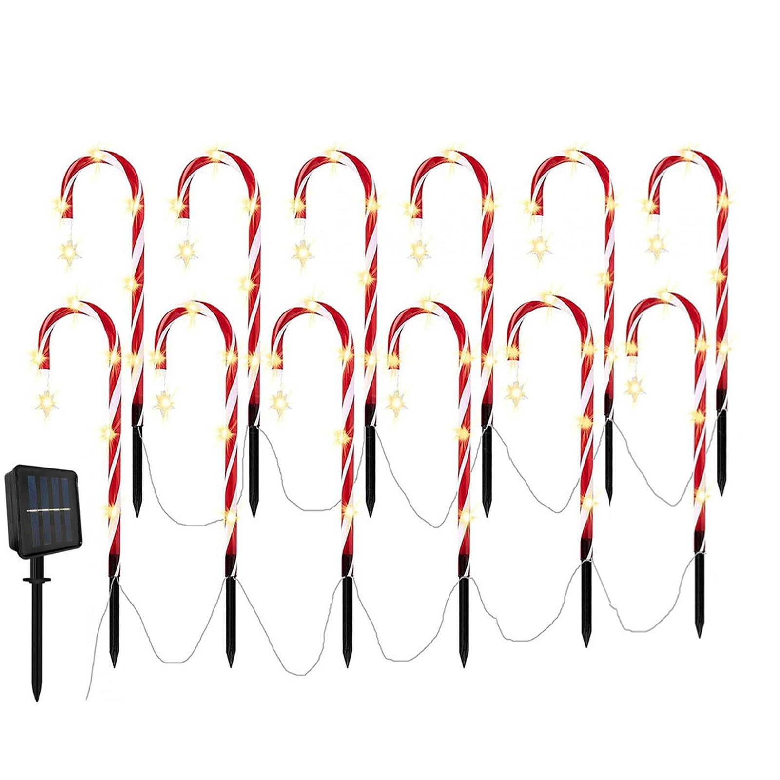 Solar Candy Cane Lights Outdoor Pathway,Large Candy Cane Christmas ...
