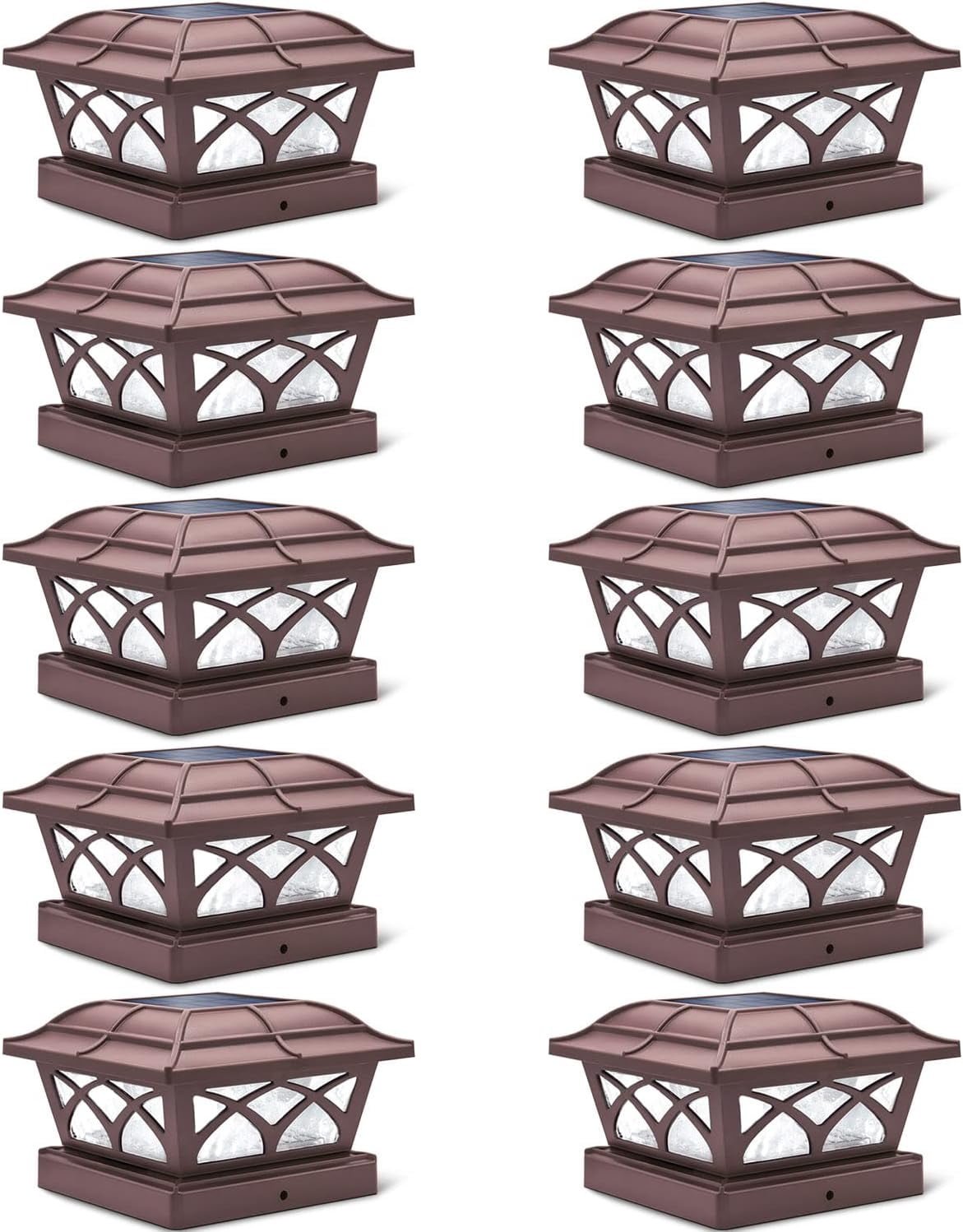 Solar Cap Lights Outdoor Glass 2 Color Modes 8 LEDs for 4x4 5x5 6x6 ...