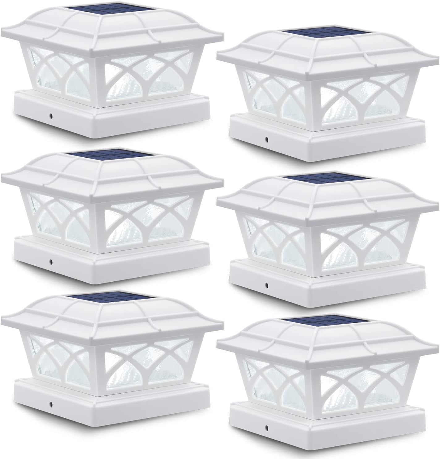 Solar Cap Lights Outdoor Glass 2 Color Modes 8 LEDs for 4x4 5x5 6x6 ...