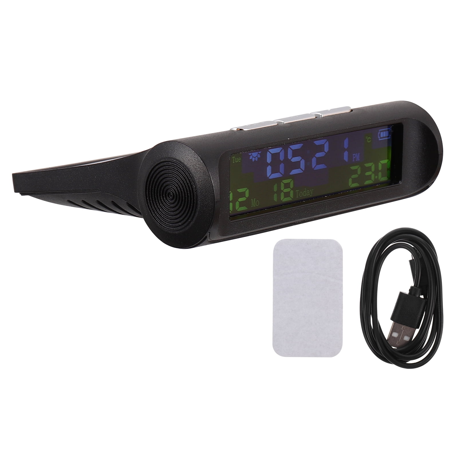 Solar Car Clock Auto Digital Watch Driving Electronic Clock Solar Clock ...