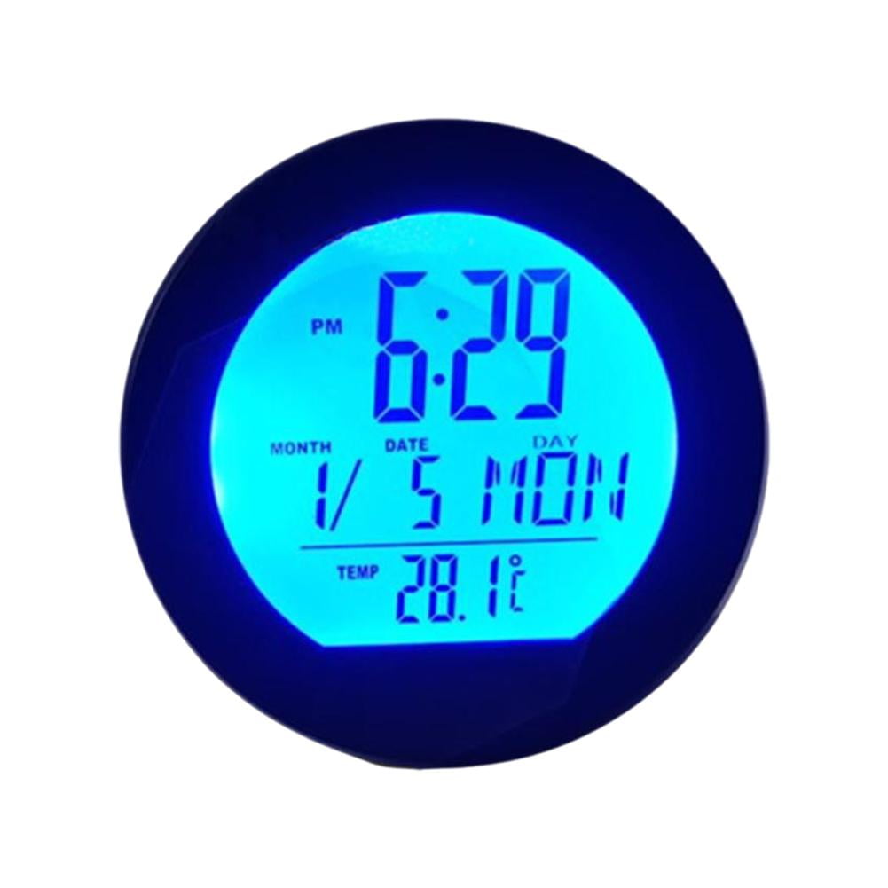 Solar Car Clock Digital Time Watch 2 In 1 Auto Clocks Thermometer No ...