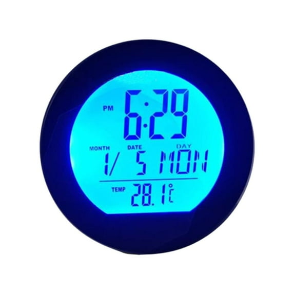 Solar Car Clock Digital Time Watch 2 In 1 Auto Clocks Thermometer No ...