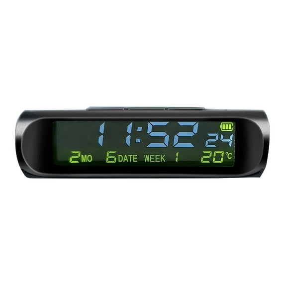 Solar Car Digital Clock Driving Time Date Dashboard Digital Clock Car ...