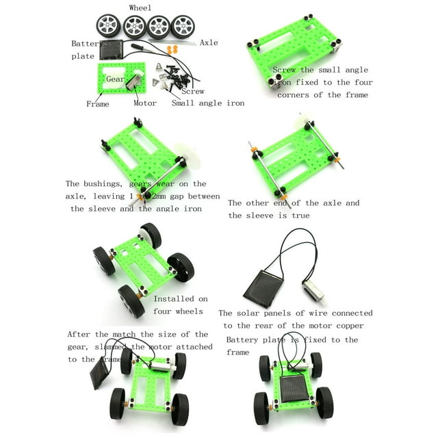Solar Car Solar Energy Toys for Kids Ages 2-7 8-10, DIY Assemble Solar ...