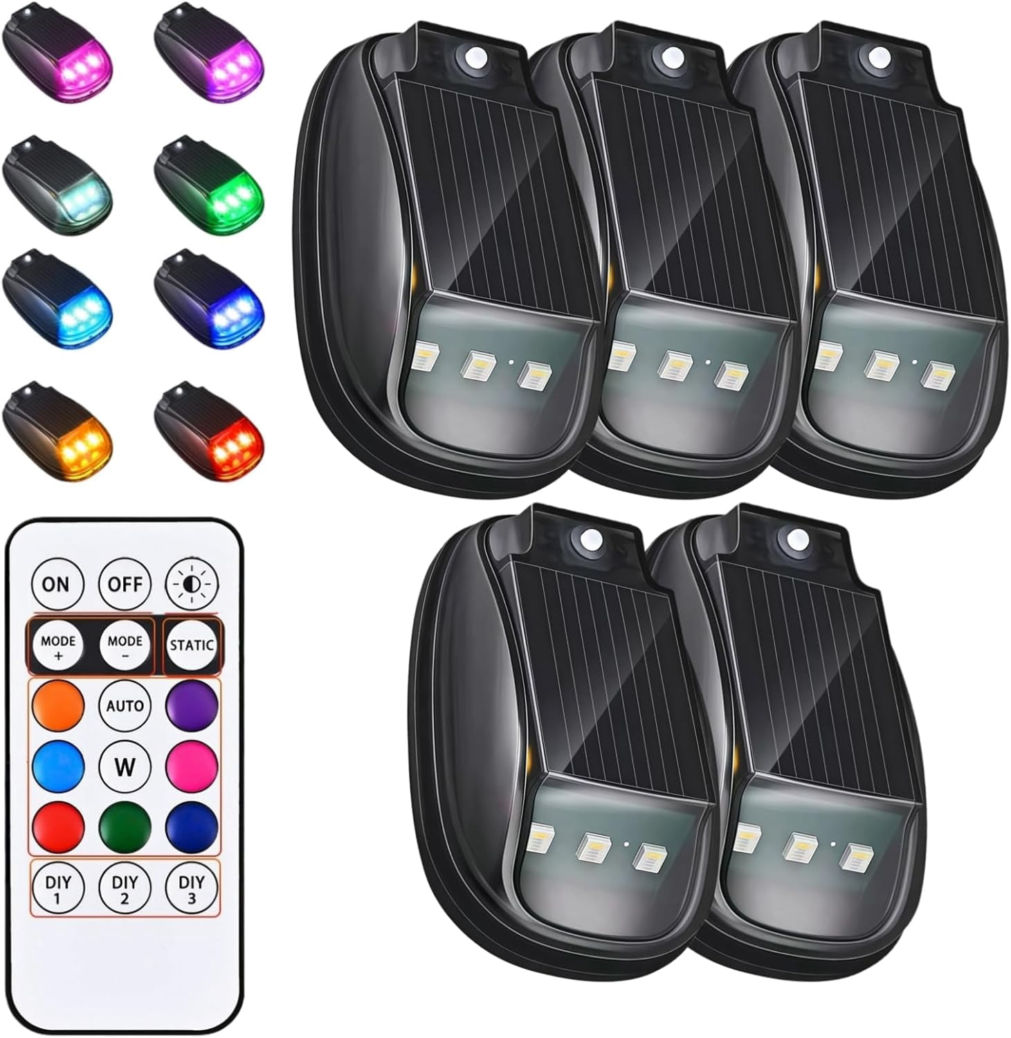 Solar Car Roof RGB Strobe Light with Remote Control, 2025 Upgrade Solar ...