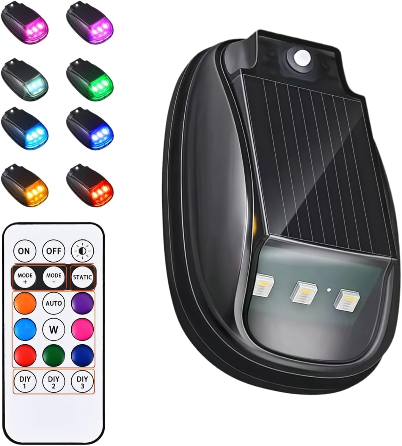 Solar Car Roof RGB Strobe Light with Remote Control, 2025 Upgrade Solar ...