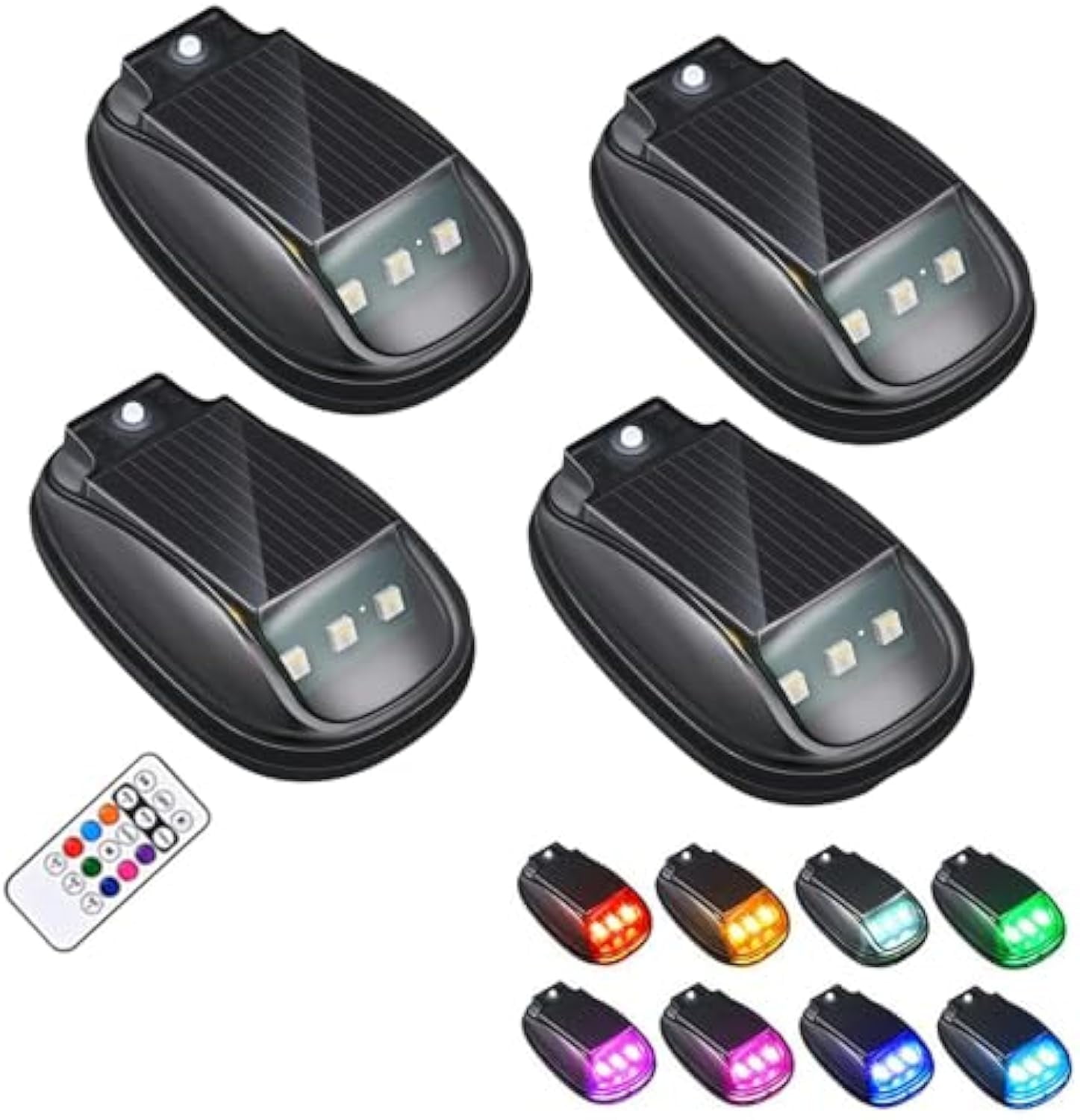 Solar Car Roof RGB Strobe Light with Remote Control, 2025 Upgrade Solar ...