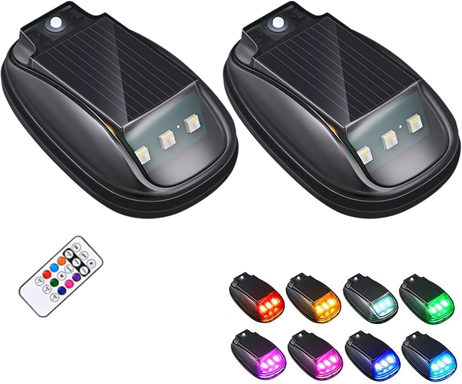 Solar Car Roof RGB Strobe Light with Remote Control, 2025 Upgrade Solar ...
