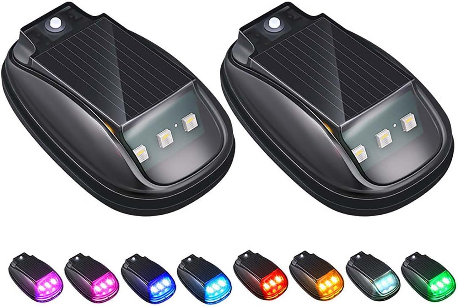 Solar Car Roof RGB Strobe Light with Remote Control, 2025 Upgrade Solar ...