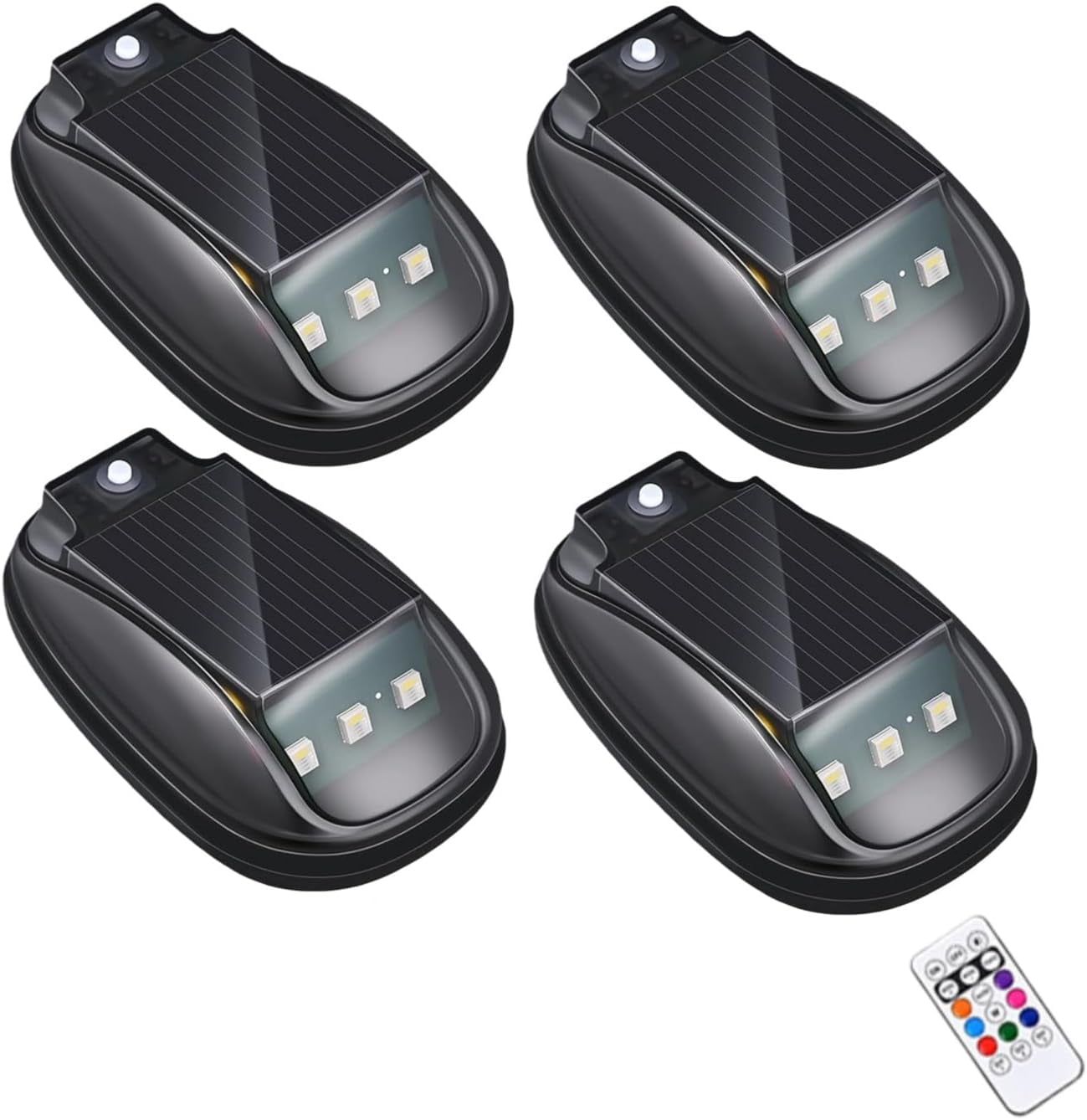 Solar Car Roof RGB Strobe Light with Remote Control, 8 Colors Wireless ...