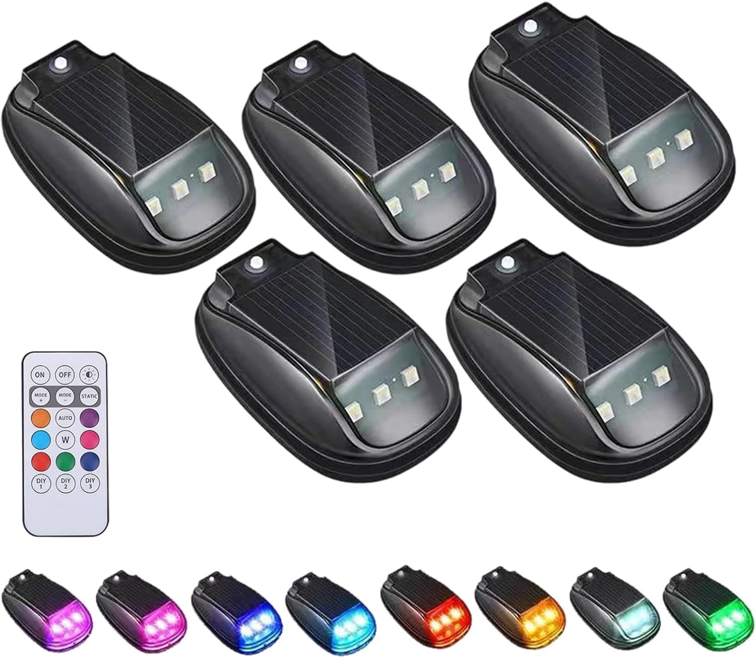 Solar Car Roof RGB Strobe Light, Solar Cab Lights for Trucks, Wireless ...