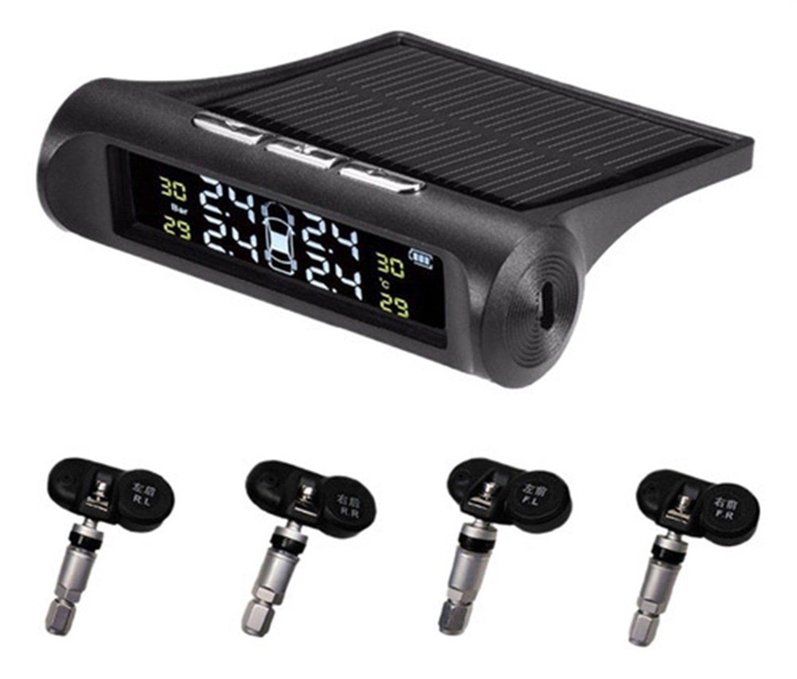 Solar Car Tire Pressure Monitoring System Sensor - Walmart.com