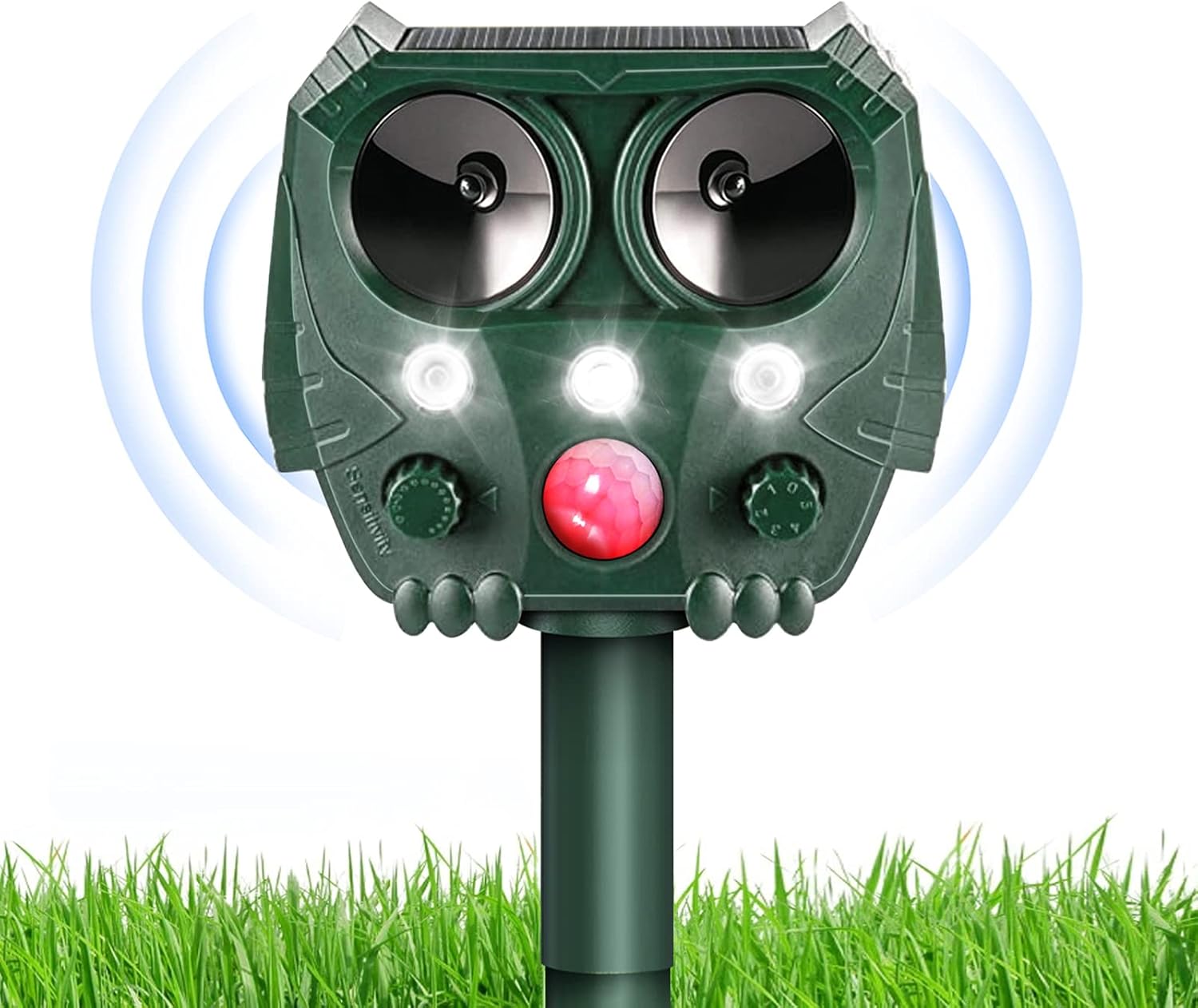 Solar Cat Repellent Ultrasonic and Flash Anti Cats for Cats, Dogs ...