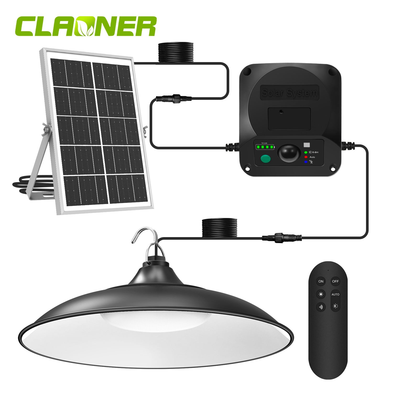 Solar Ceiling Light LED Pendant Light Outdoor Garden Corridor Lamp with ...