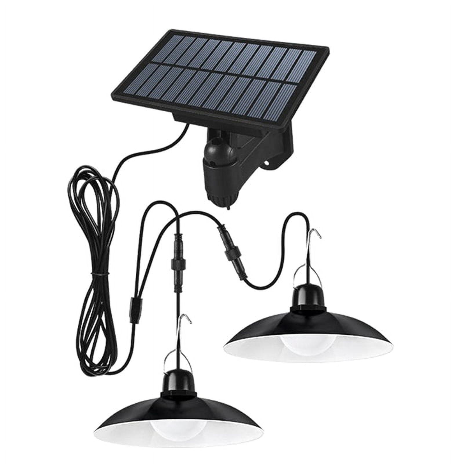 Solar Chandelier Outdoor Waterproof LED Lamp Double- Pendant Light ...