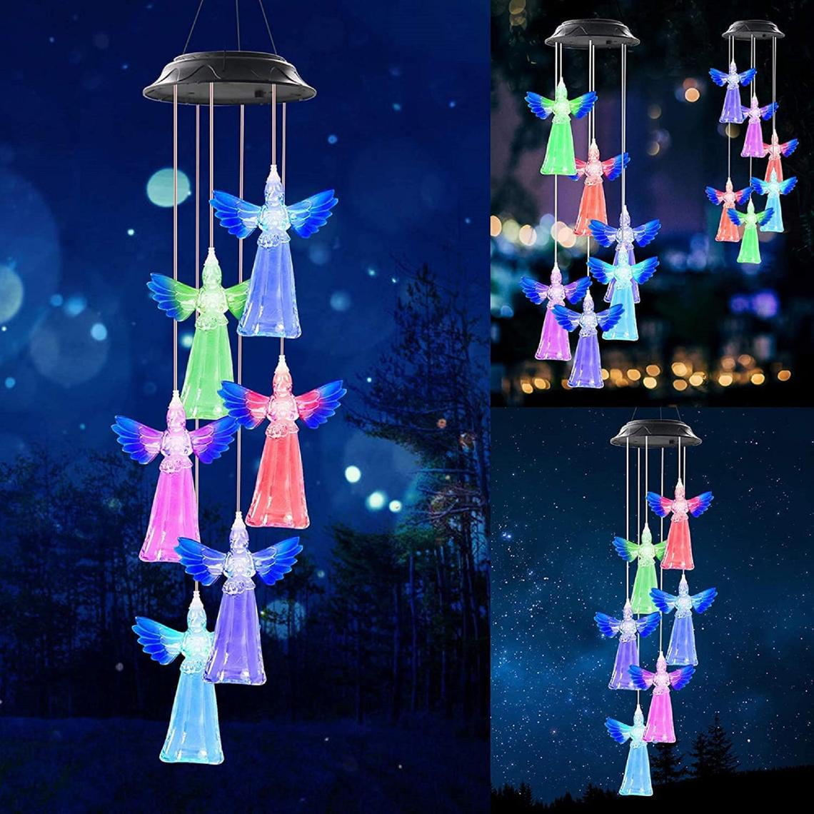 Solar Changing Wind Chime Light, EpicGadget Solar Powered Color ...