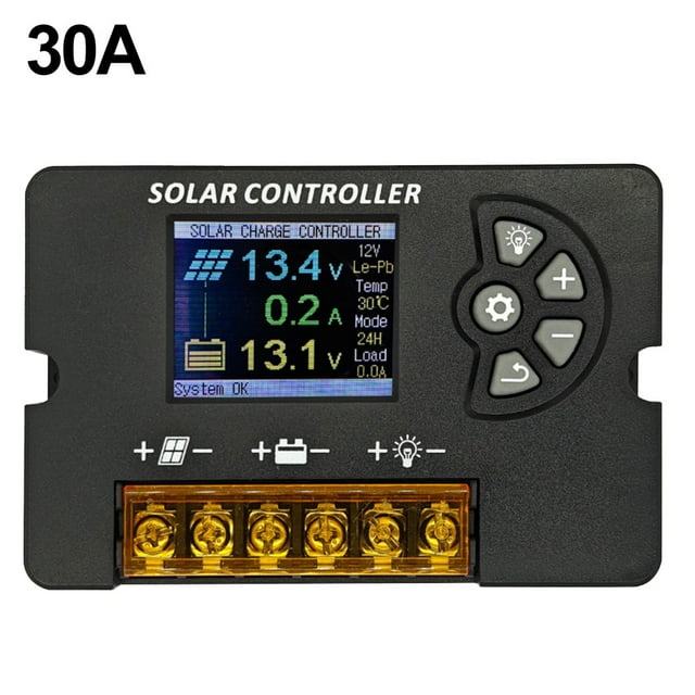 Solar Charge Controller 10A/20A/30A With Color Lcd Display for Pwm ...