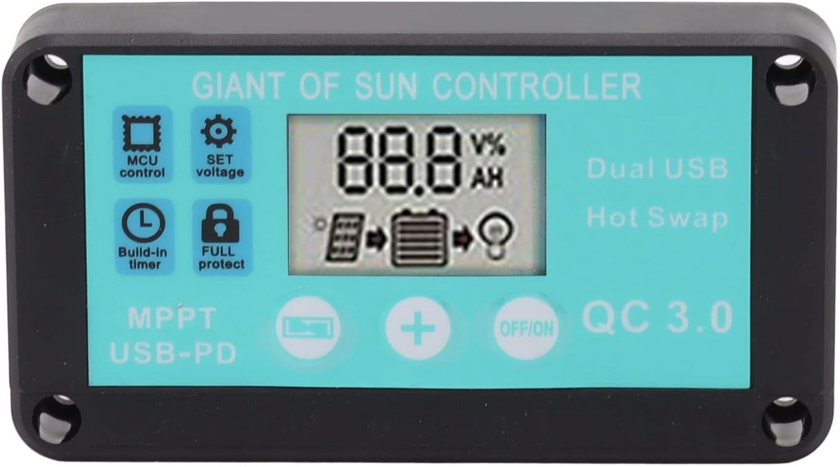 Solar Charge Controller, 10A 30A 50A 80A 100A Solar Panel Regulator 12V ...
