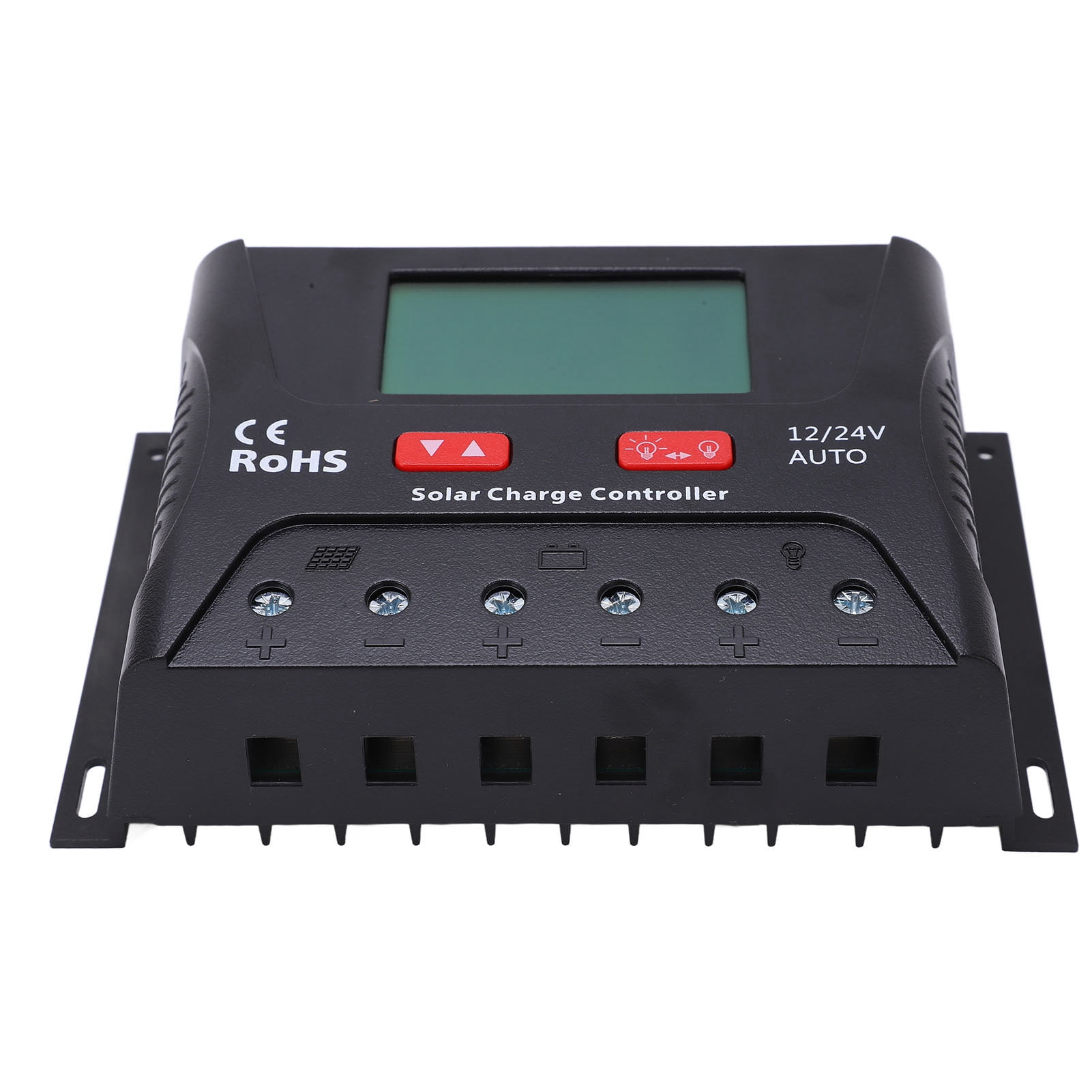 Solar Charge Controller, 30A PWM Discharge Control with LED Display ...