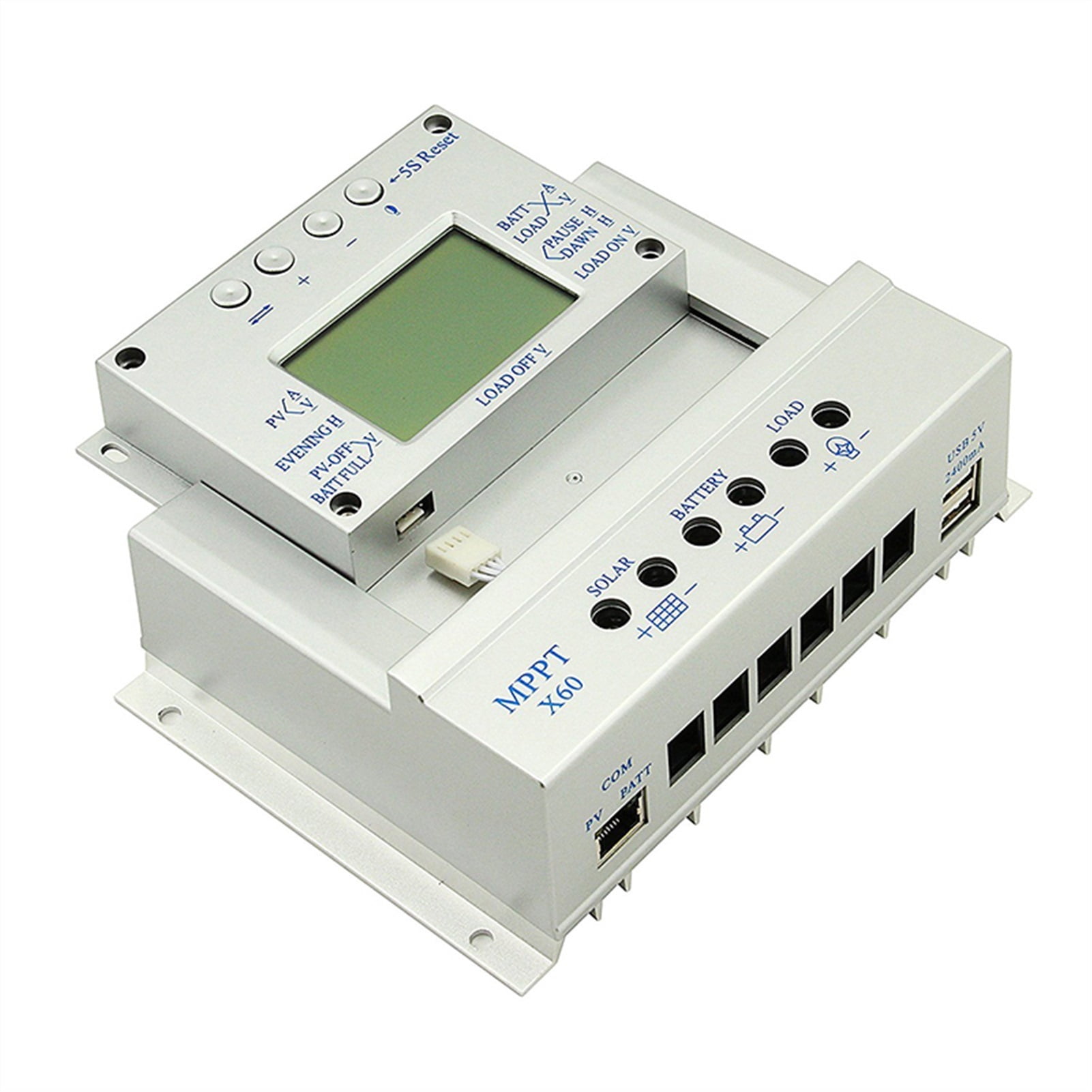 Solar Charge Controller 60A With 2m Remote Control LCD 12V 24V Car ...