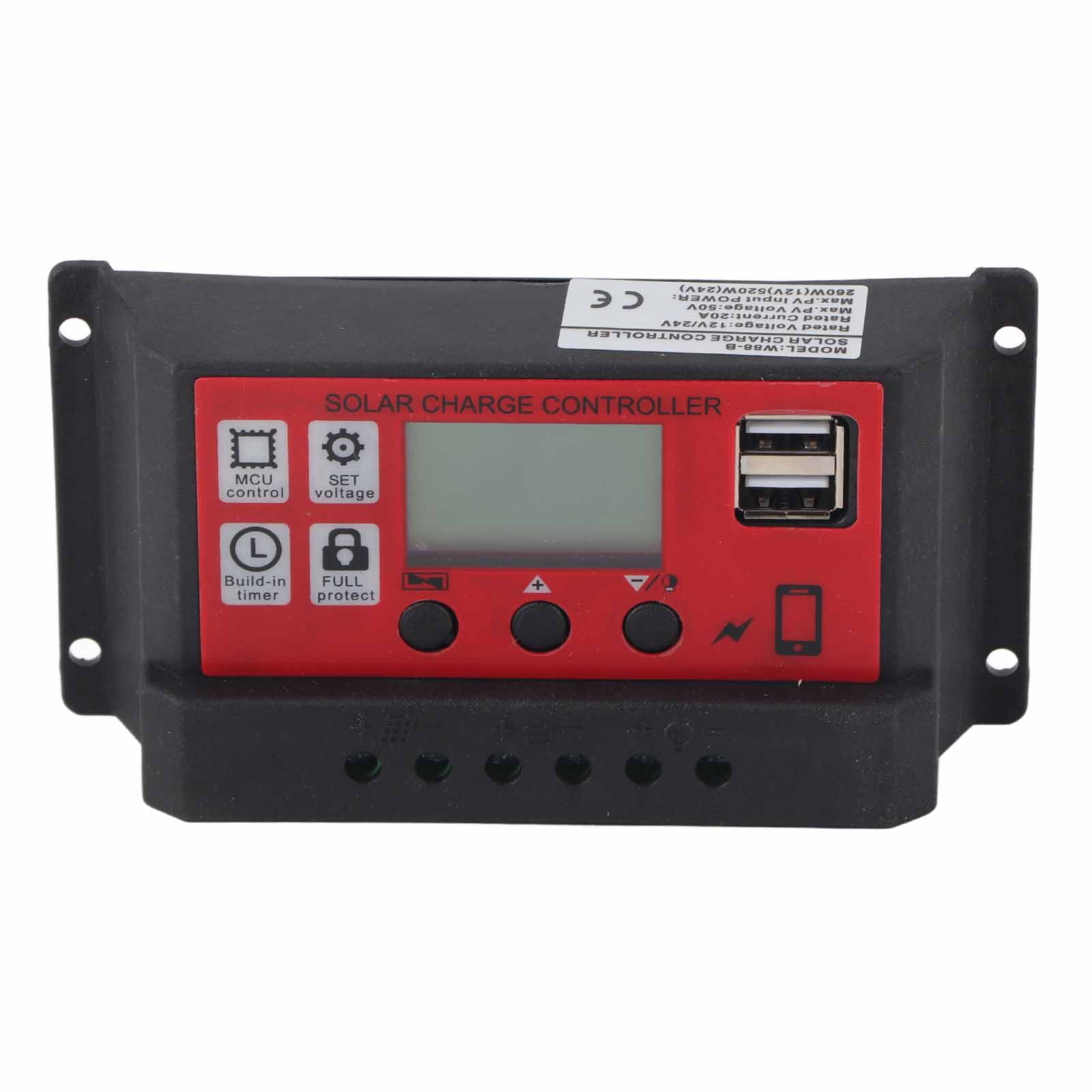Solar Charge Controller Adjustable Solar Panel Battery Intelligent ...