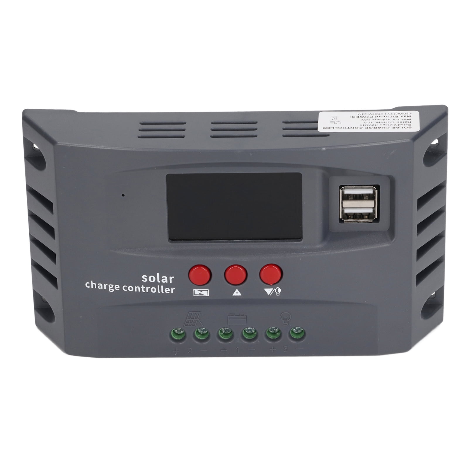 Solar Charge Controller MPPT 12V 24V 10A LCD Colourful Screen Photovoltaic Regulator - Walmart.com