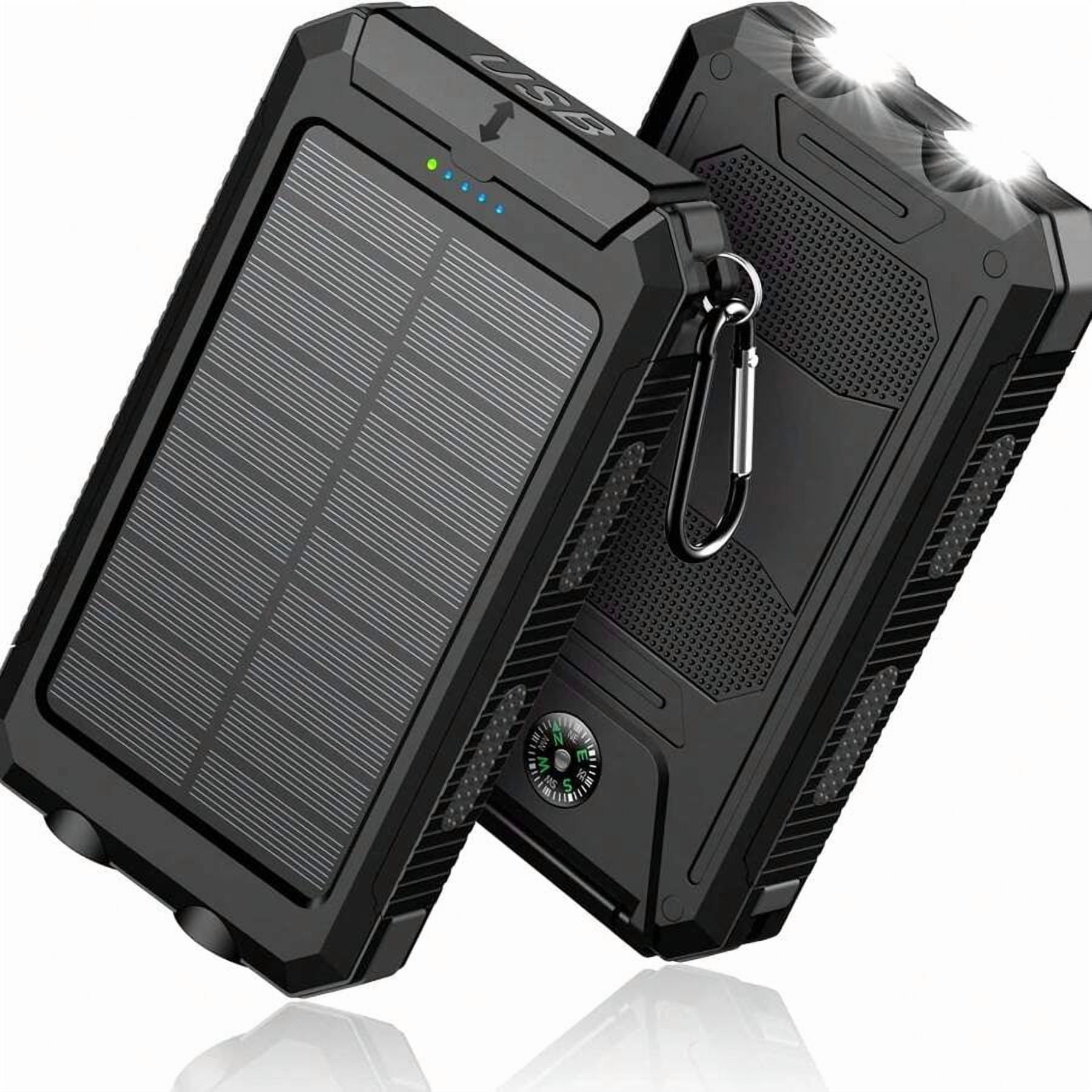 Solar Charger, 10000mAh Portable Solar Battery, Battery Pack, Outdoor ...