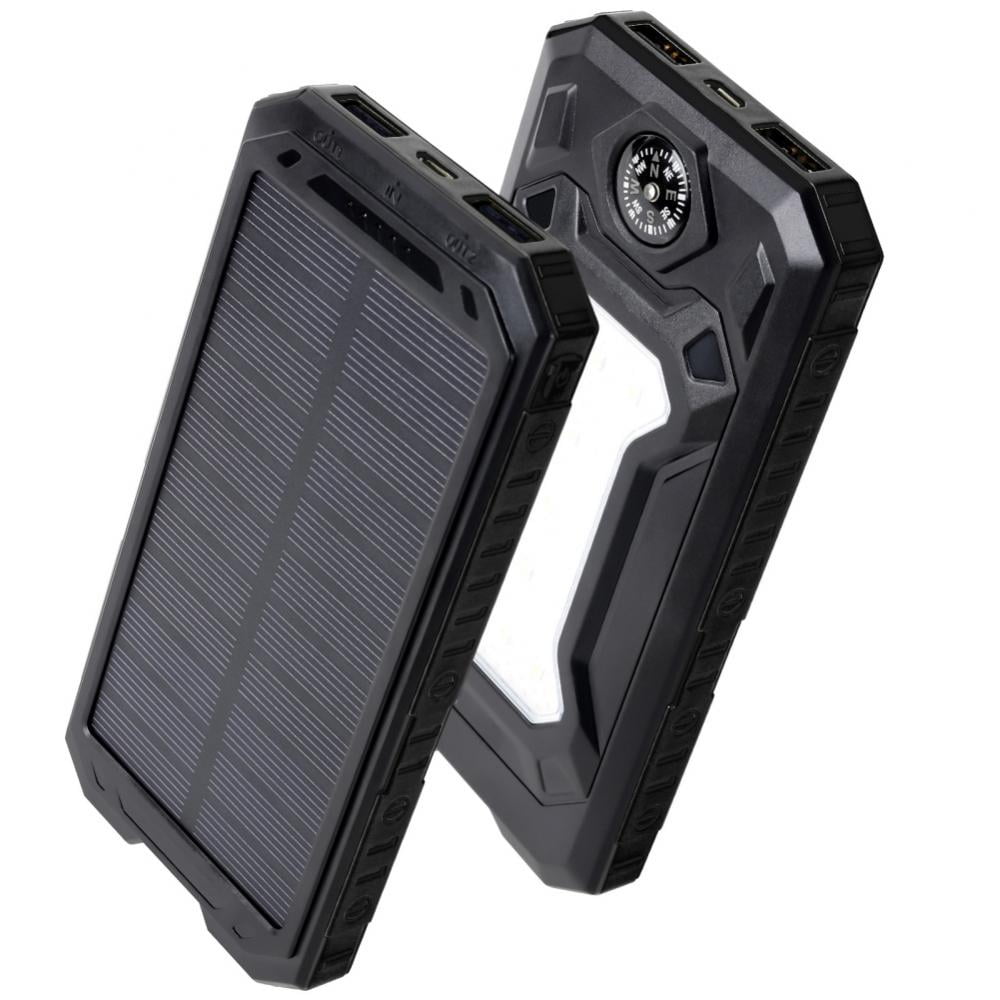 Solar Charger 8000mAh, Solar Power Bank,Quick Charge with 4 Outputs ...