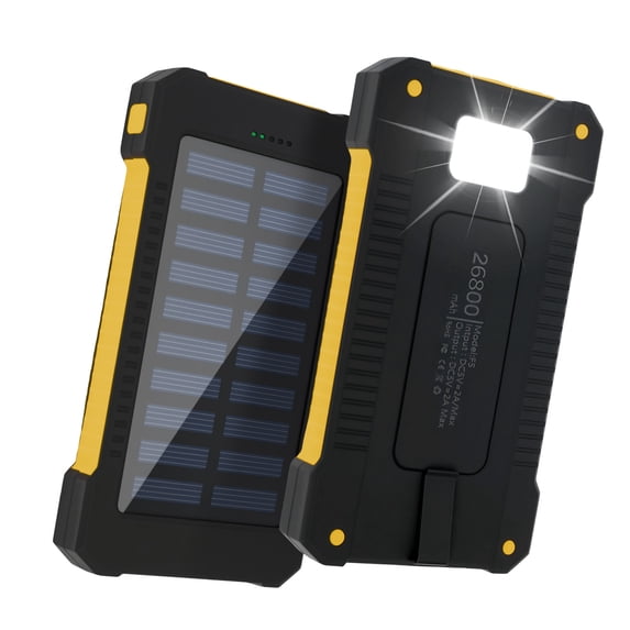 Solar Charger Power Bank 26800mAh, Portable Fast Charging Power Bank ...